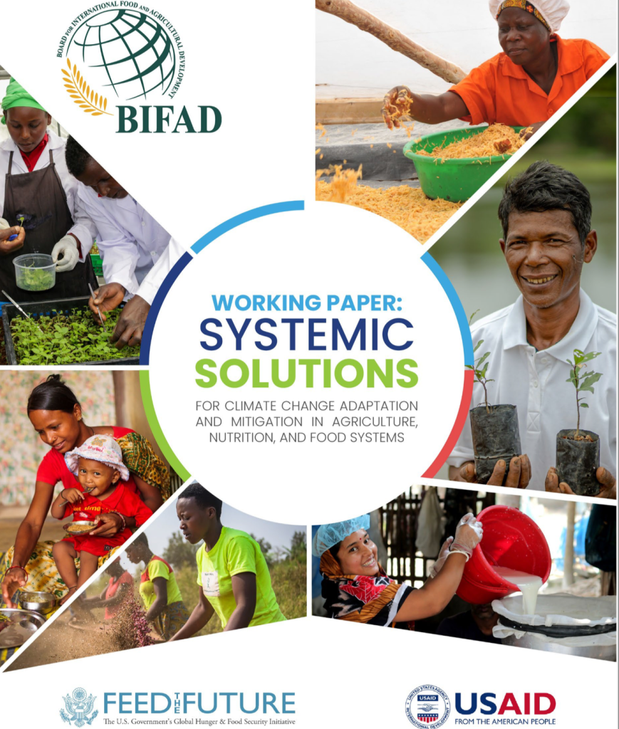 Systemic solutions for climate change adaptation and mitigation in agriculture, nutrition and ...